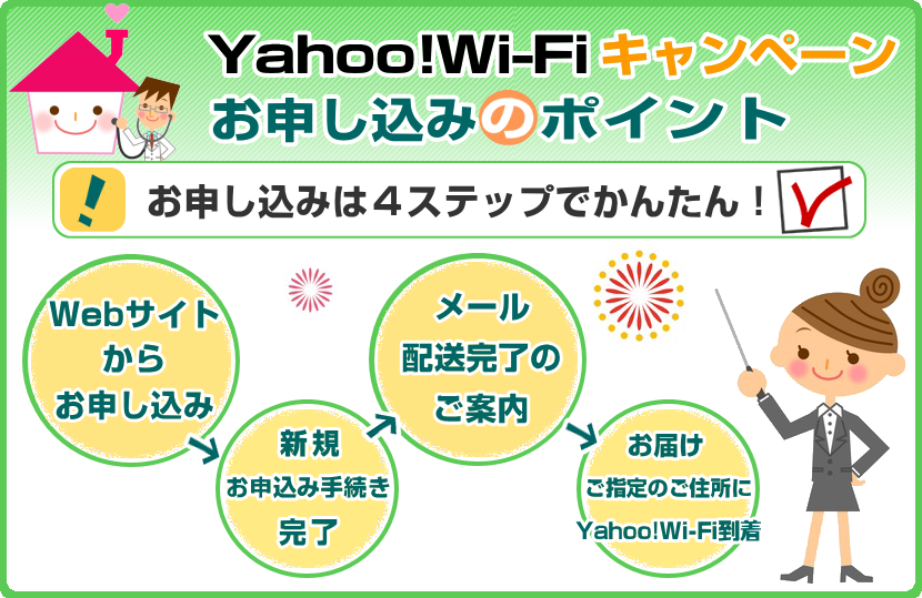 Yahoo!Wi-Fiのお申し込みはこちら！※月額2,743円